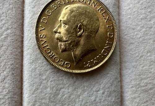 Золотые монета соверен 1927 год