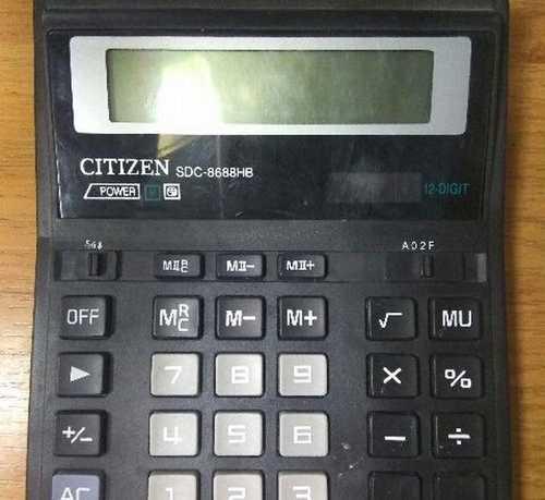 Калькулятор citizen sdc-8688 HB