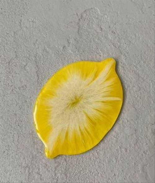 Подставка "Лимон" из эпоксидной смолы под кружку