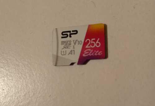Карта памяти MicroSD Silicon Power 256 гб