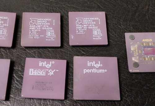 Процессоры ретро AMD, Intel I486 SX, Pentium 1