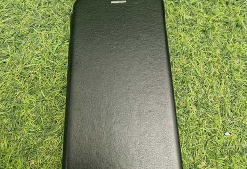 Чехол-книга для Samsung A23, черный, эко-кожа