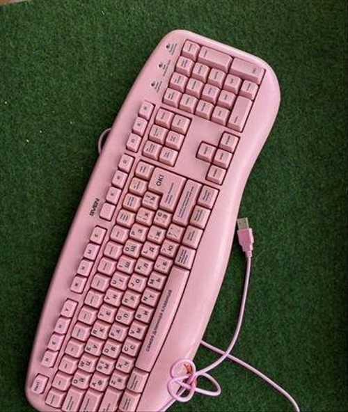 Клавиатура для блондинок розовая с приколом