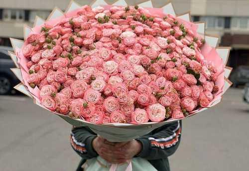 Пионовидные розы / кустовые розы 51 шт