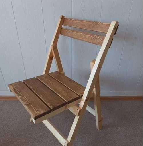 Складной, дачный стул из натурального дерева
