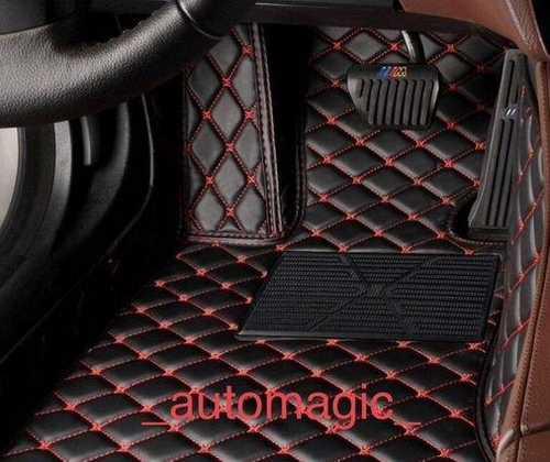 3D Автомобильные коврики из экокожи премиум