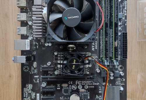 Комплект Gigabyte GA 970a ds3p + amd 6100 six core