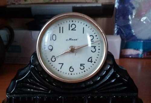 Старинные каминные часы бронза, СССР