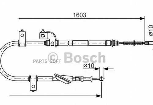 Bosch 1987482080 1 987 482 080 трос ручника правый