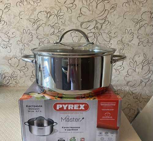 Кастрюля из нержавейки pyrex новая 4,7 л
