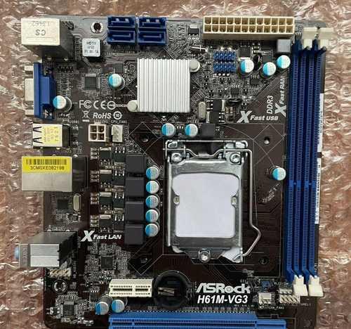 Материнская плата asrock h61m vg3