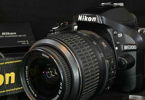 Nikon D5200 kit 18-55mm VR ED пробег 76000
