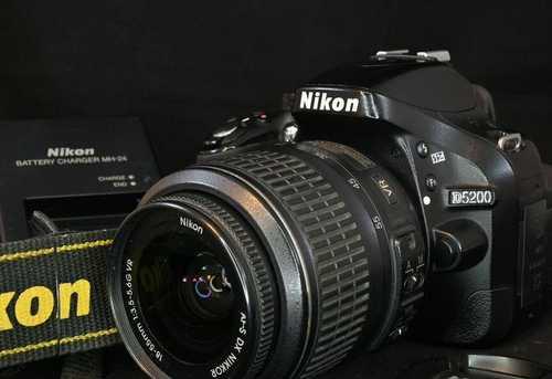 Nikon D5200 kit 18-55mm VR ED пробег 76000