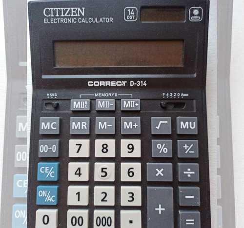 Калькулятор Citizen Correct D-314