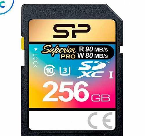 Флеш карта SD 256GB Silicon Power Superior Pro