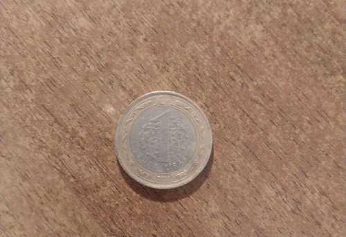 Монета 1 лира Турция