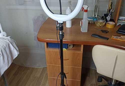 Кольцевая лампа 33 см со штативом
