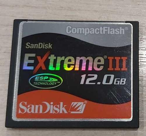 CompactFlash SanDisk Extreme III, 12 Gb