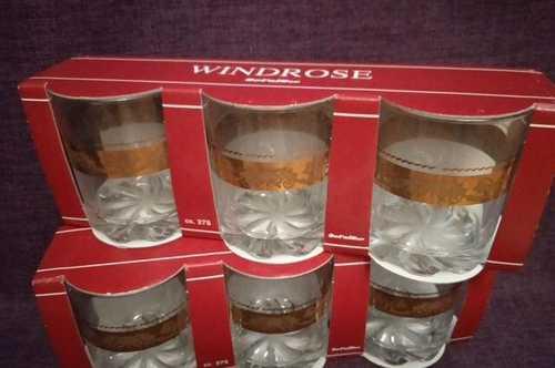 Бокалы для виски с позолотой Windrose DeValBor