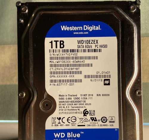 Жесткий диск western digital 1тб