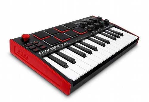 Akai MPK mini 3 midi-клавиатура, красная, новая