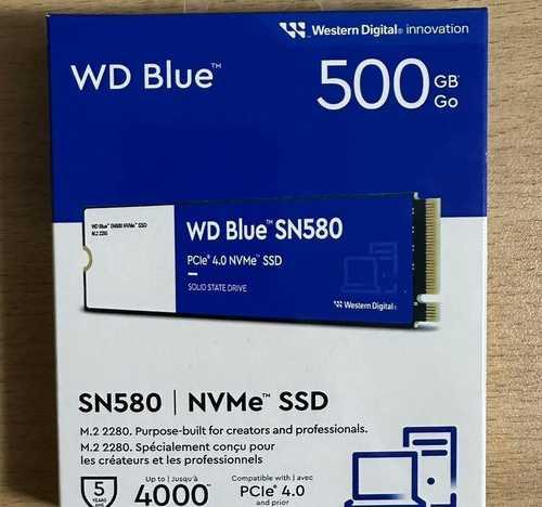 SSD nvme WD Blue SN580 500 Gb новый