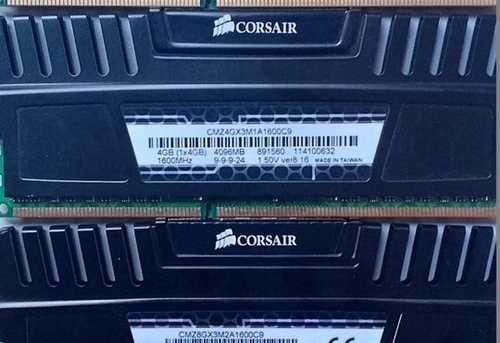 Corsair Vengeance 4гб DDR3 х 4 шт