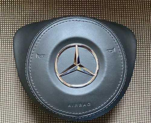 Крышка муляж SRS airbag в руль Mercedes W213 Кожа