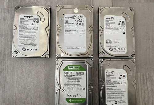 Жесткие диски hdd с пробегами (5шт)