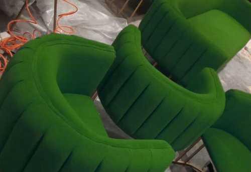 Обеденный стул полосы зеленый
