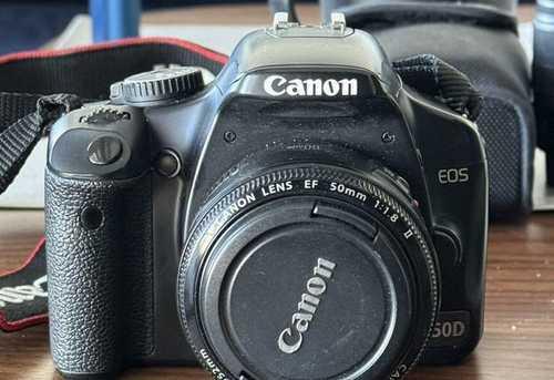 Фотоаппарат Canon 450d + обьектив и вспышка