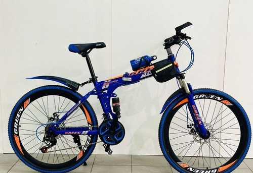 Велосипед Green складная рама 26R 2023г (синий)