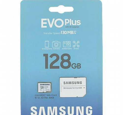 MicroSD Samsung Evo Plus 128 Гб MB-MC128KA/EU