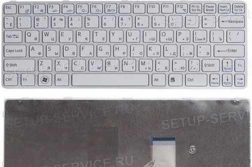 Клавиатура Sony Vaio SVE11 белая, с рамкой