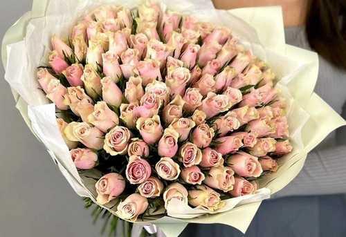Букет из 101 розовых роз