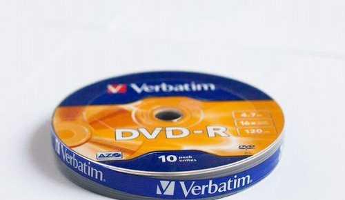 DVD диски Verbatim 4.7Gb 16x, в термопленке, 10 шт