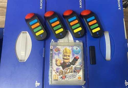 Buzz PS3, 4 пульта, диск с мануалом