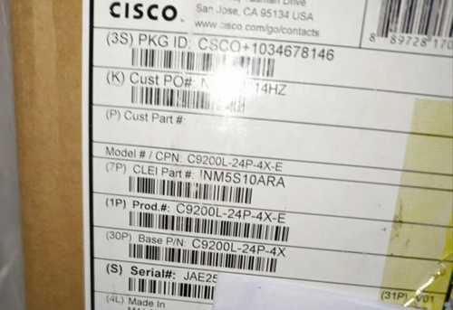 Коммутатор Cisco C9200L-24P-4X-E