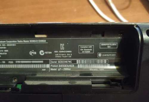 Ноутбук HP G7-2006er по запчастям