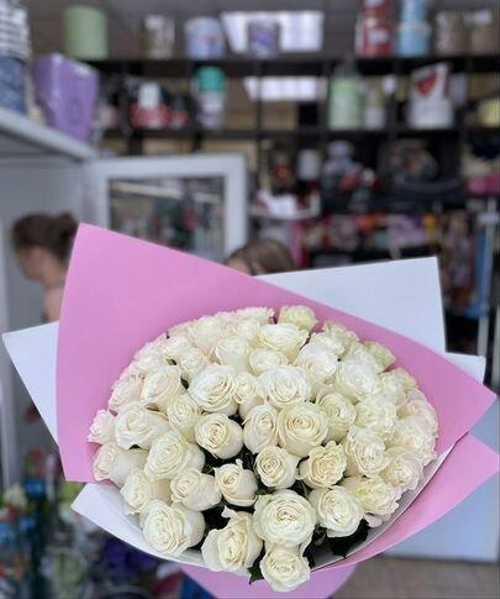 Букет белых роз " Эльза"