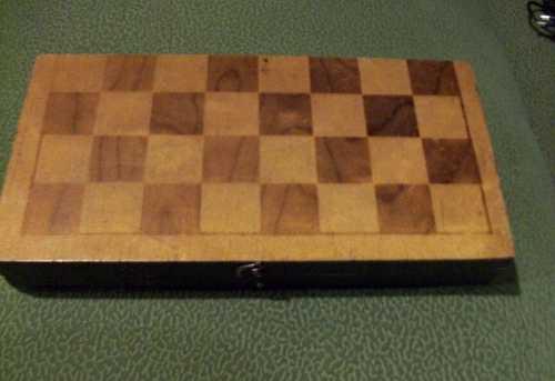 Шахматная доска деревянная, СССР, 30х30см винтаж