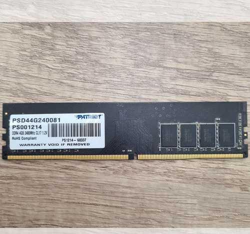 Оперативная память Patriot Memory SL 4 гб DDR4