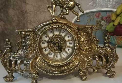 Часы каминные бронза
