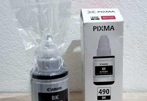 Чернила пигментные 490 Bk для Canon pixma новые