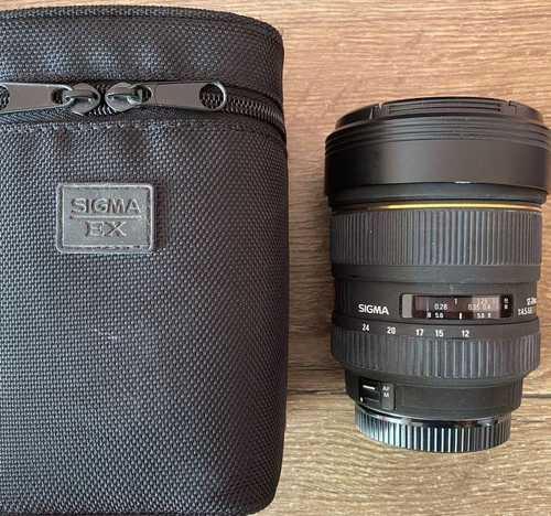 Объектив sigma AF 12-24mm f/4.5-5.6 DG HSM для can