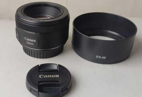Canon EF 50mm f/1.8 STM с блендой
