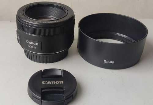 Canon EF 50mm f/1.8 STM с блендой