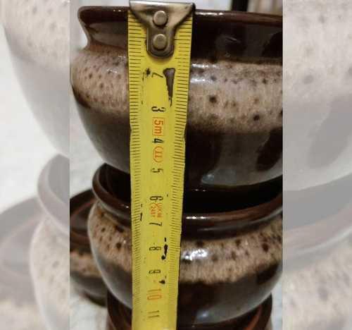 Глиняные горшочки с крышкой, диаметр 10см