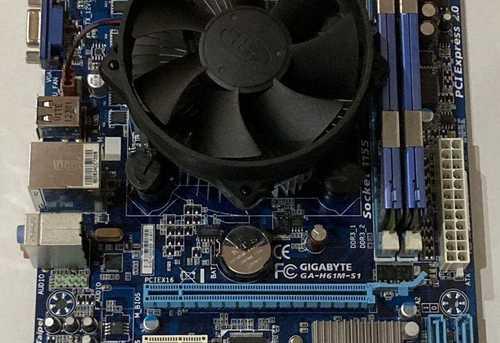 Материнская плата Gigabyte GA-H61M-S1 + i3 2120