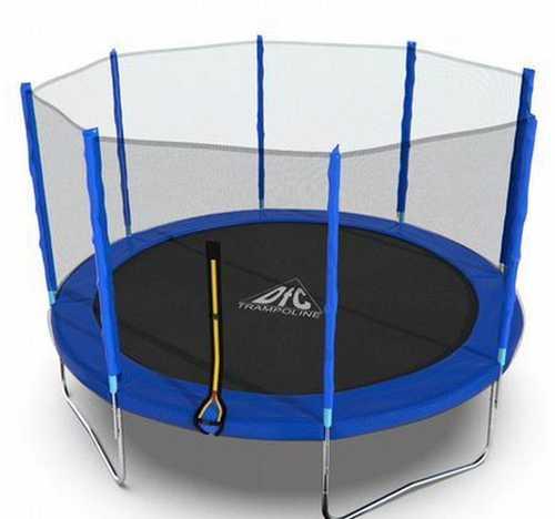 Батут DFC Trampoline Fitness с сеткой 12ft Синий